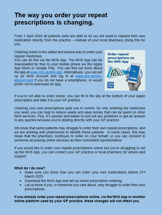 Patient Led Ordering – Fairfax Group Practice